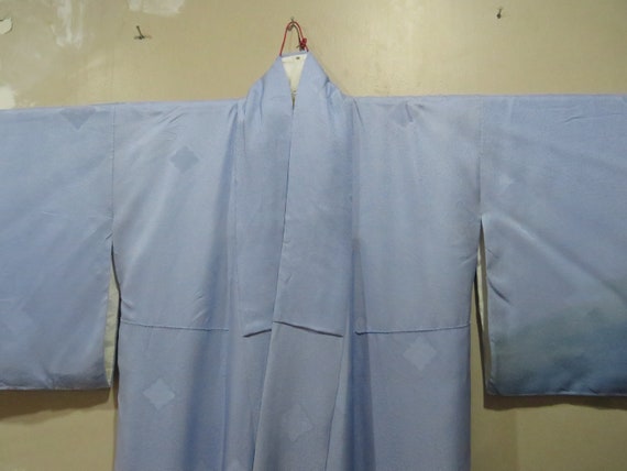 Vintage Japanese Kimono Sea Blue Color Flower Pattern Kimono - Etsy