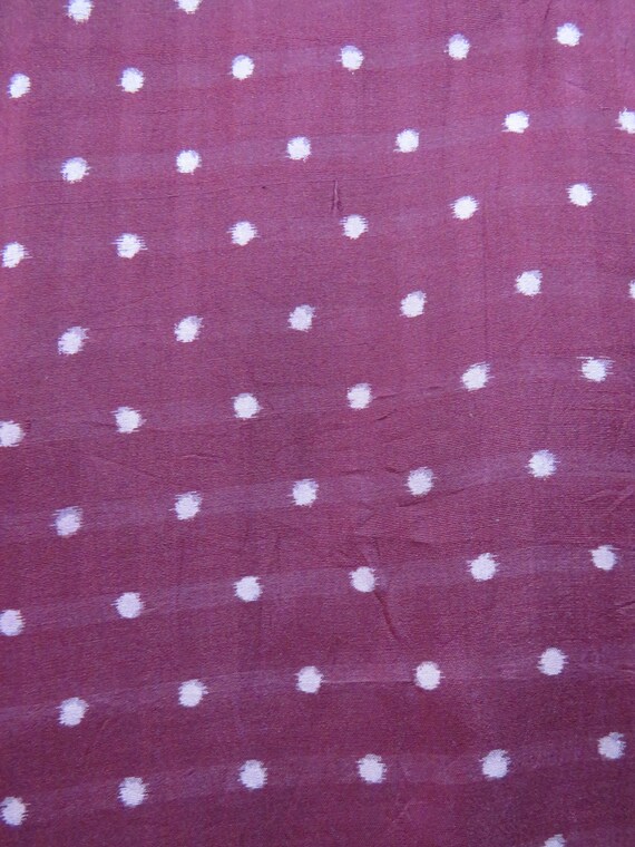 Vintage Japanese Jacket haori maroon color pokal dot … - Gem