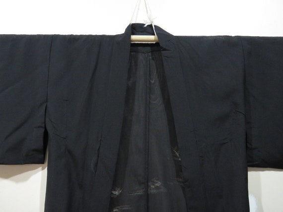 Vintage Japanese Jacket Haori Black Color Abstract Pattern - Etsy