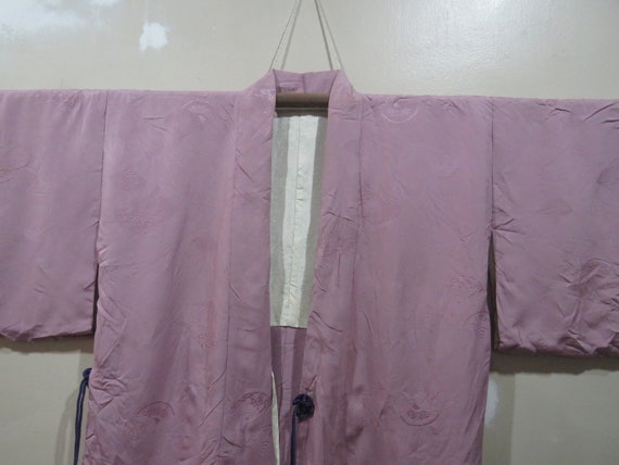 Vintage Japanese Jacket haori grape color abstract pa… - Gem