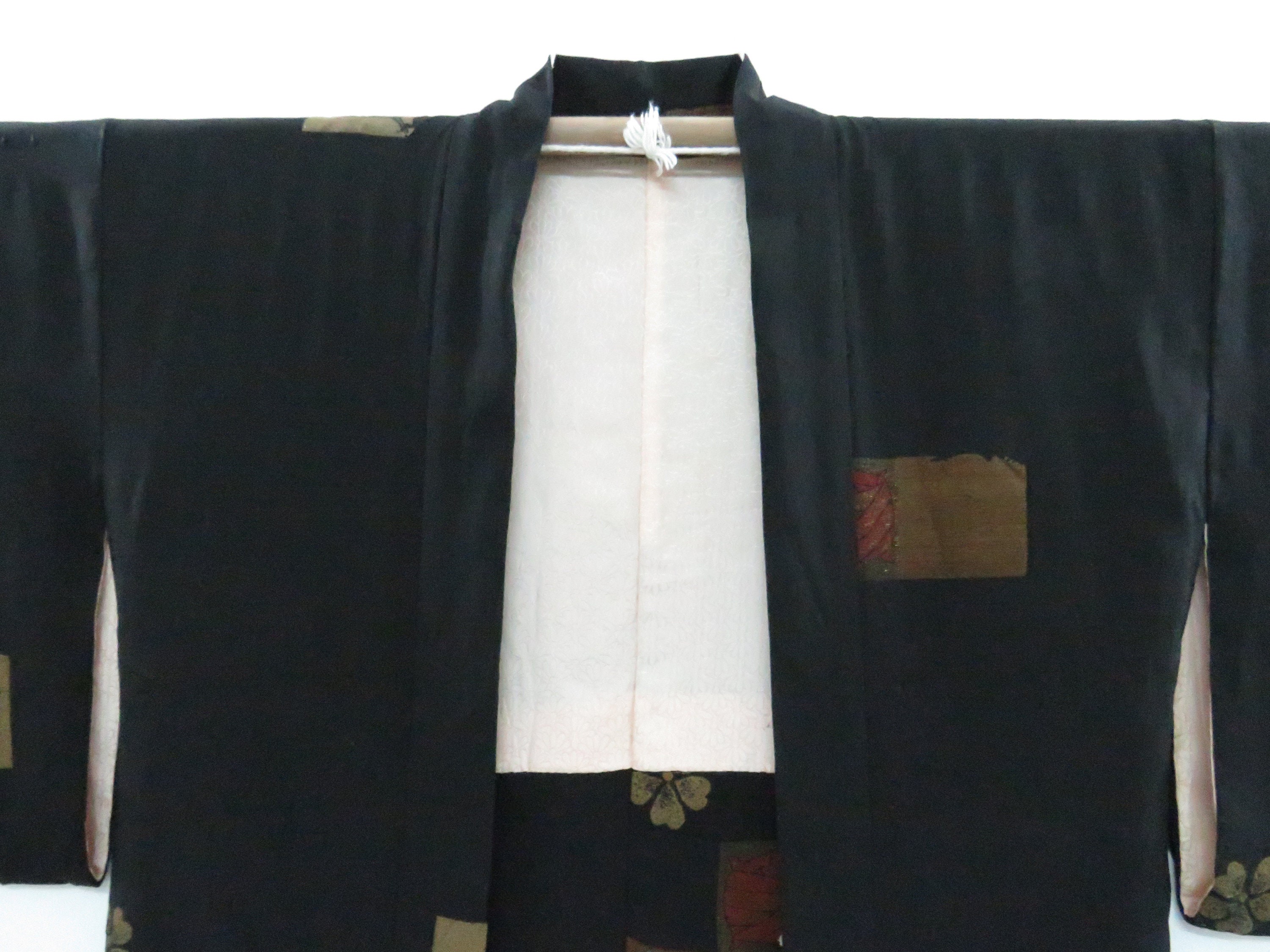 Vintage Japanese Jacket black color abstract pattern kimono | Etsy