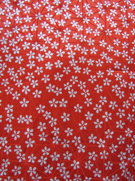 Vintage Japanese kimono light red color flower patter… - Gem