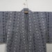 Vintage Japanese Cotton Yukata Dark Blue, Grey and White Color Square ...