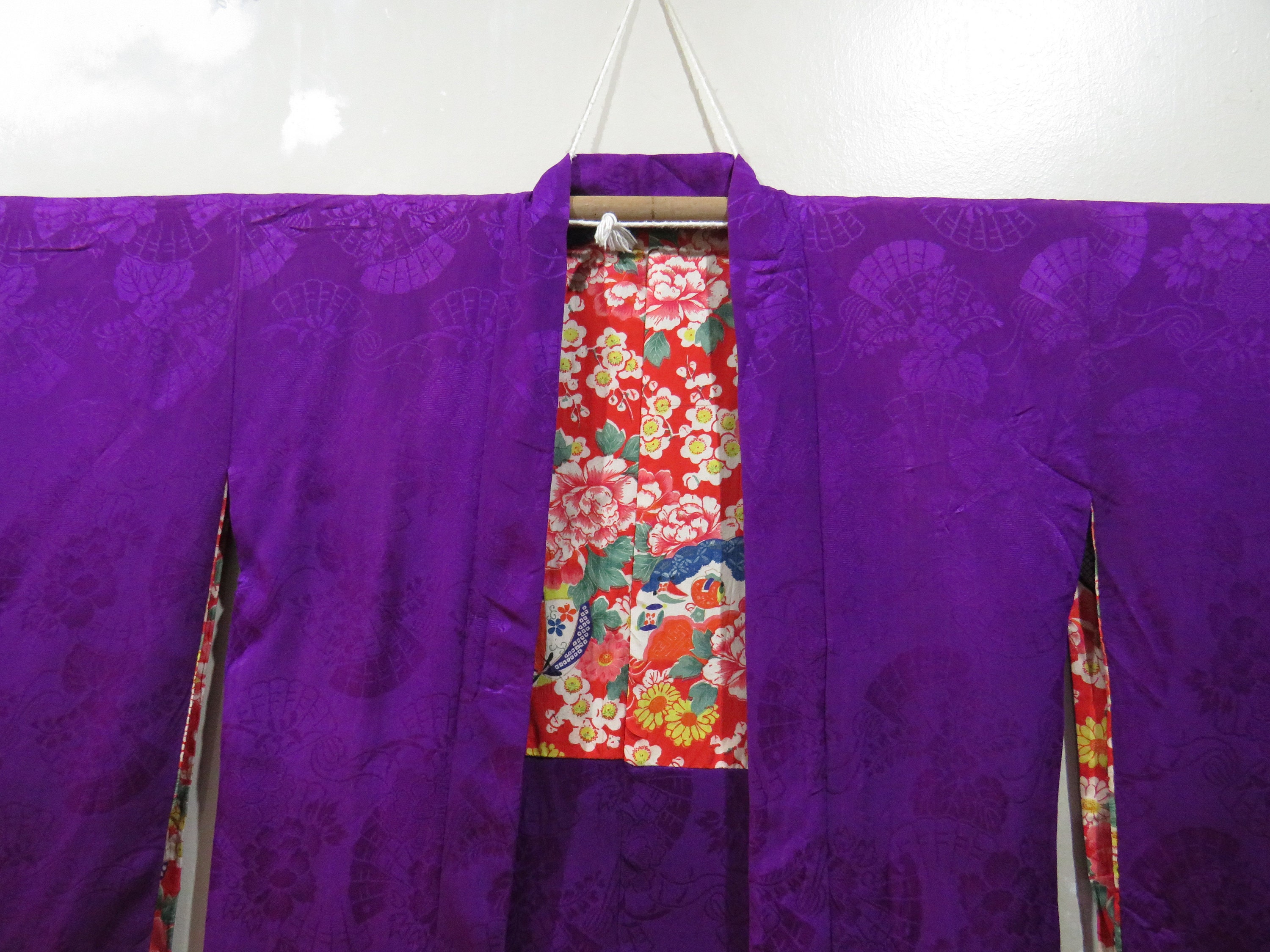 Vintage Japanese Jacket Haori Light Violet Color Abstract - Etsy