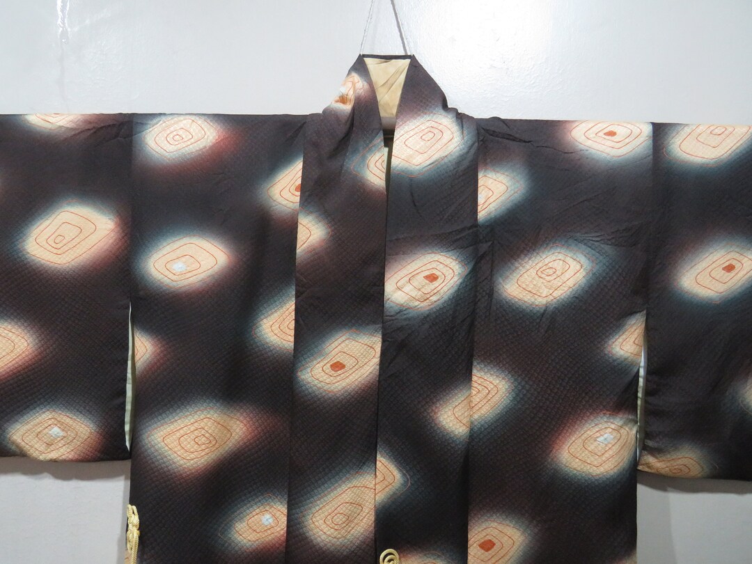 Vintage Japanese Jacket Haori Chocolate and Cream Color - Etsy