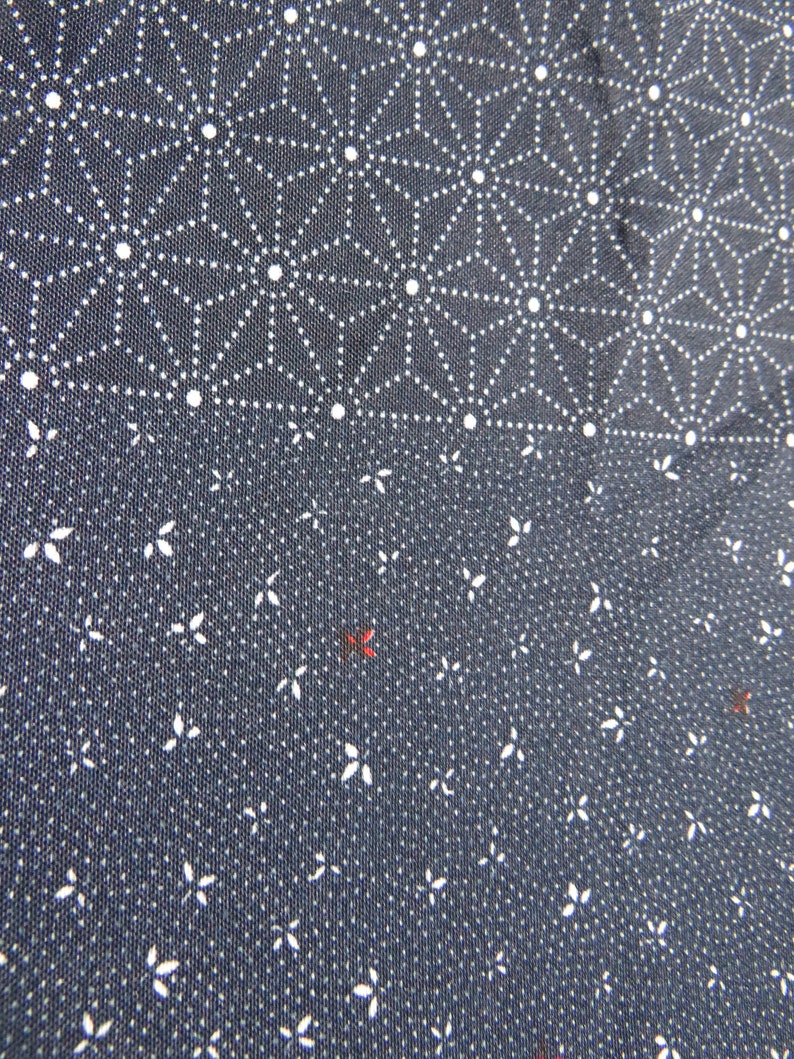 Vintage Japanese Kimono Dark Blue Color Abstract Pattern - Etsy