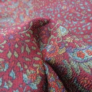 Vintage Japanese Kimono Dark Red Color Flower Pattern Kimono Robe ...