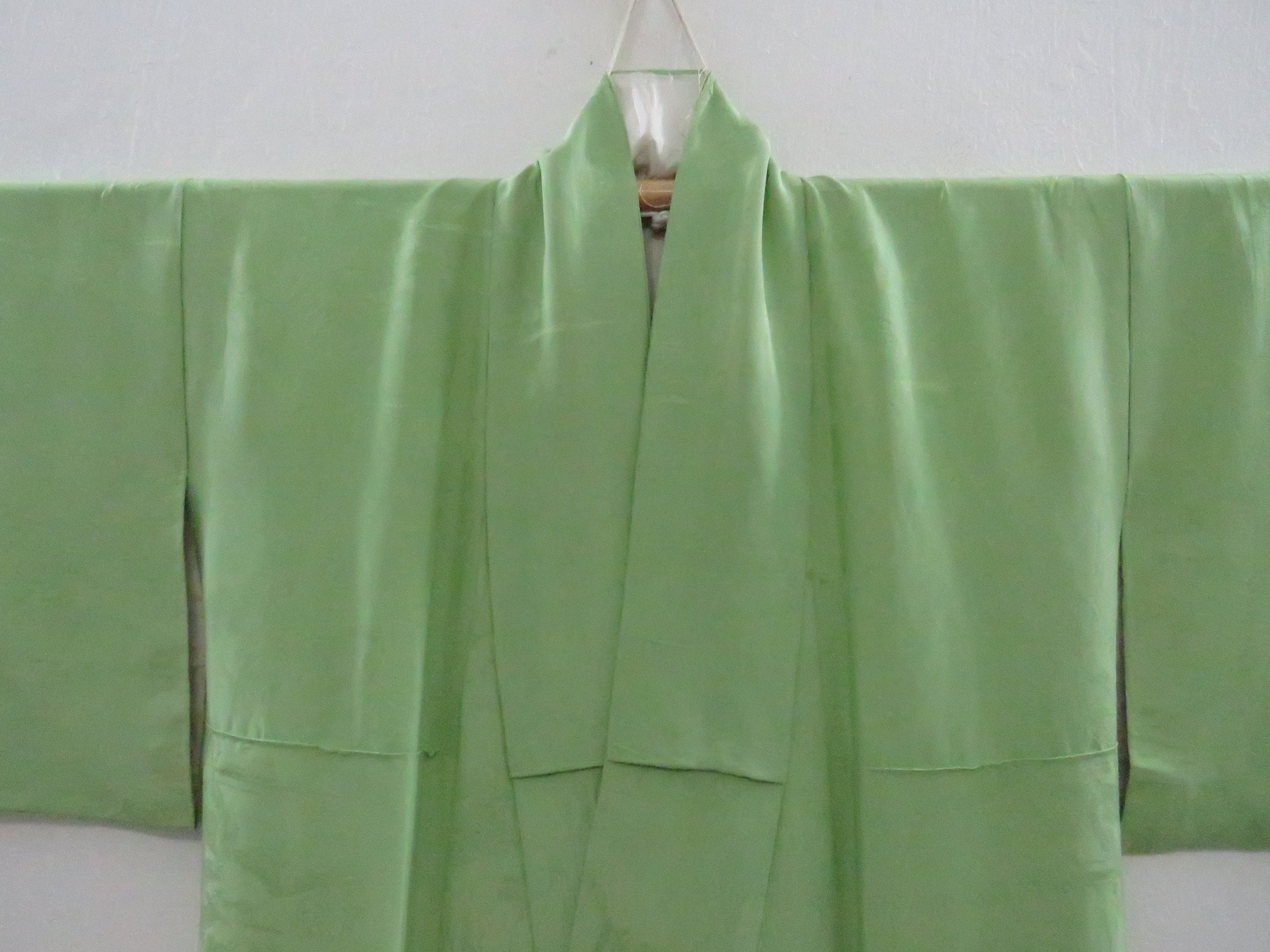 Vintage Japanese Kimono Green Color Abstract Pattern Kimono | Etsy