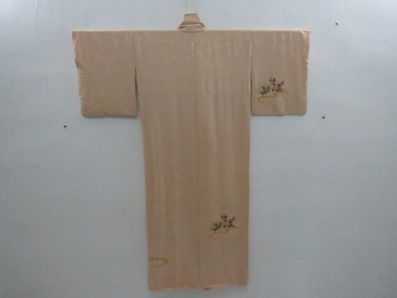 Vintage Japanese kimono light brown color abstract pa… - Gem