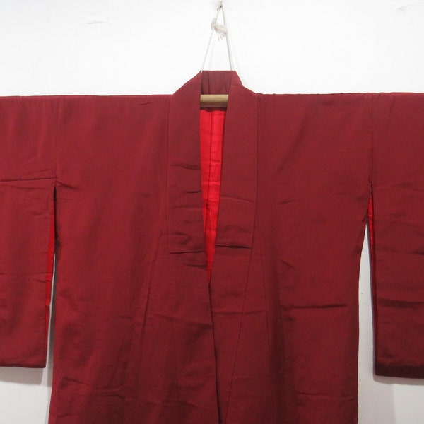 Dark Red Kimono - Etsy