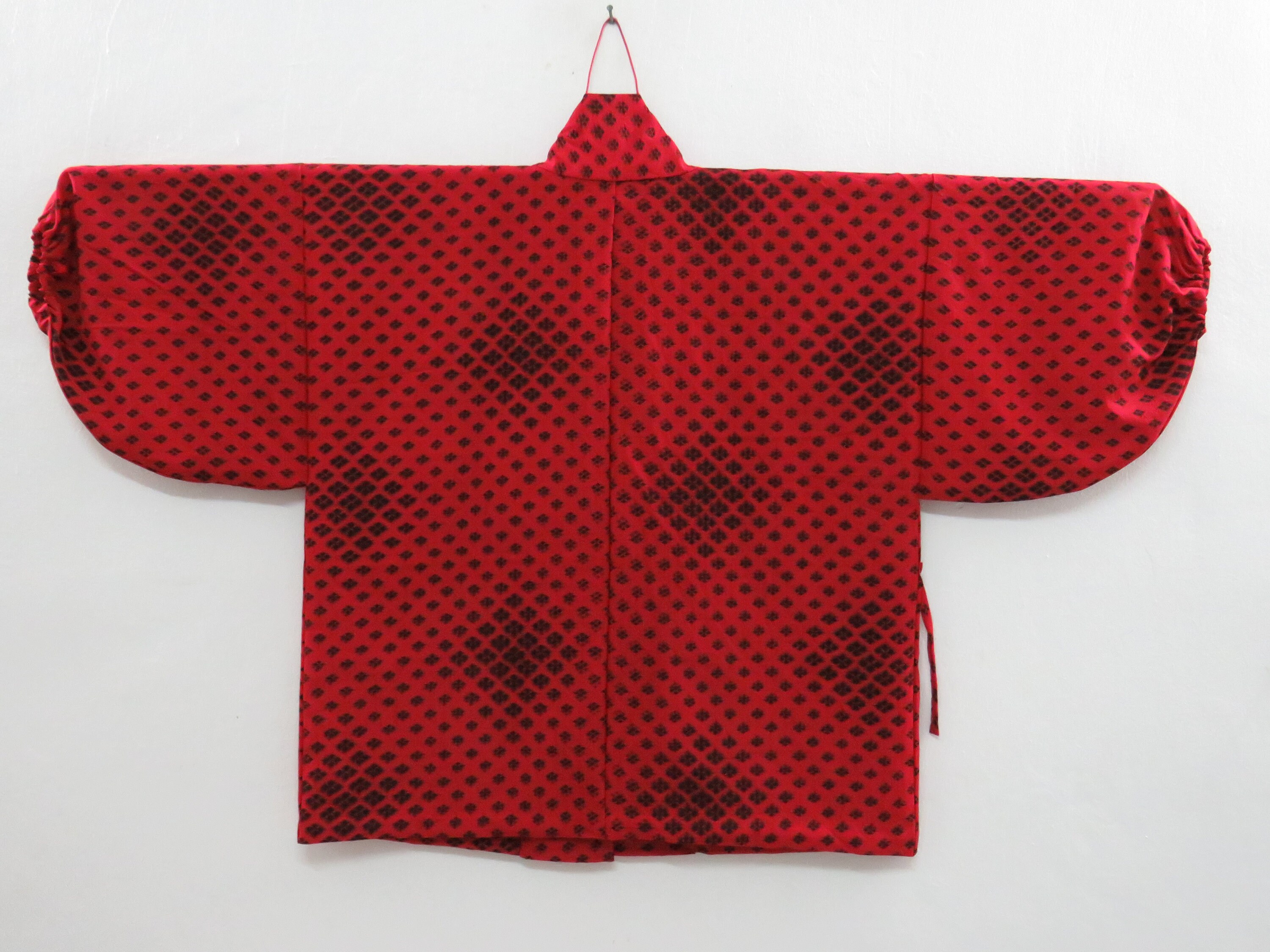 Vintage Japanese Jacket Haori Red Color Abstract Pattern - Etsy