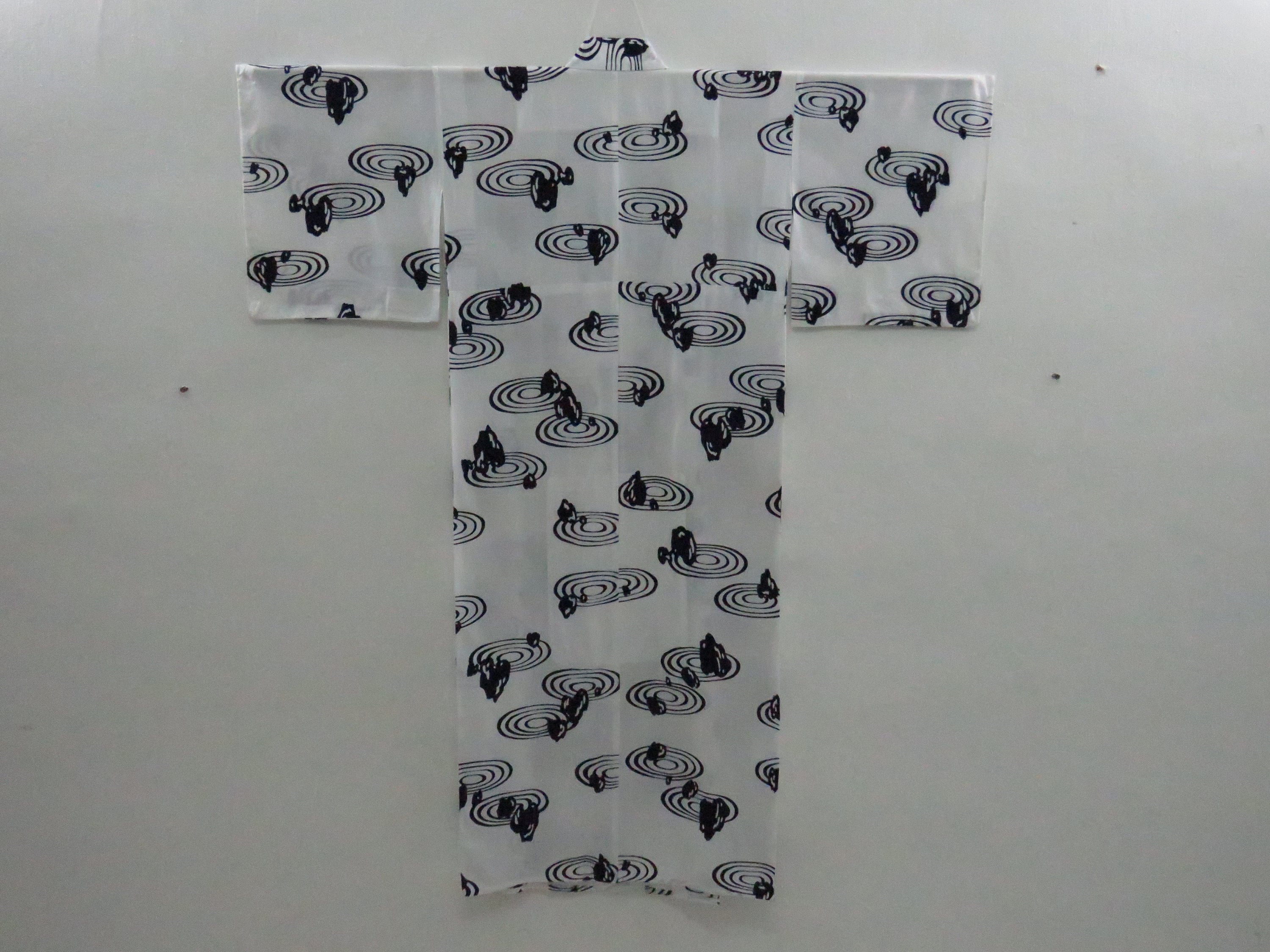 Vintage Japanese cotton yukata white color art pattern kimono | Etsy