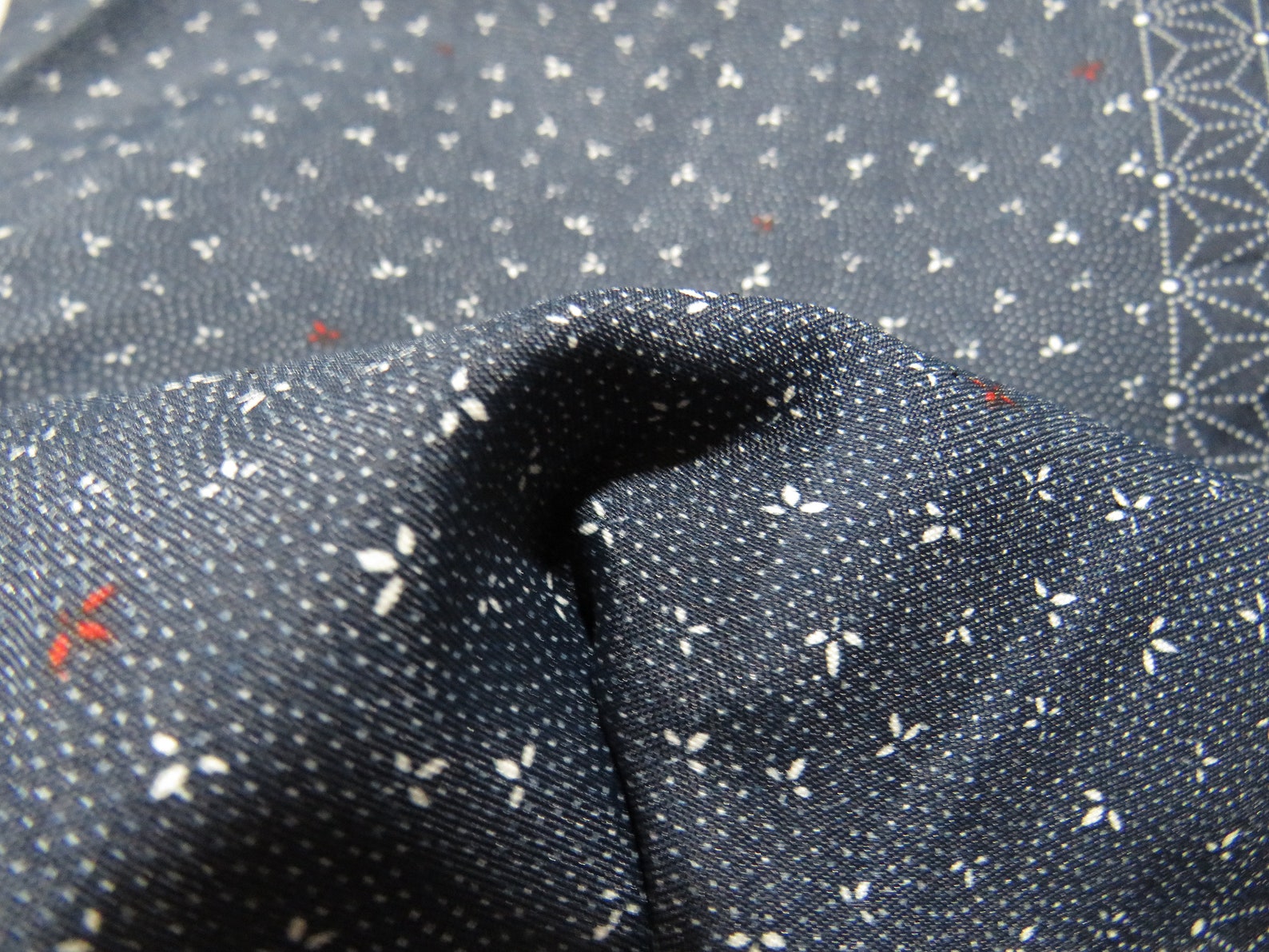 Vintage Japanese Kimono Dark Blue Color Abstract Pattern - Etsy