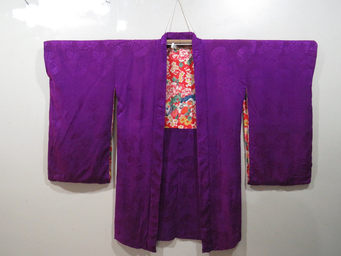 Vintage Japanese Jacket Haori Light Violet Color Abstract - Etsy