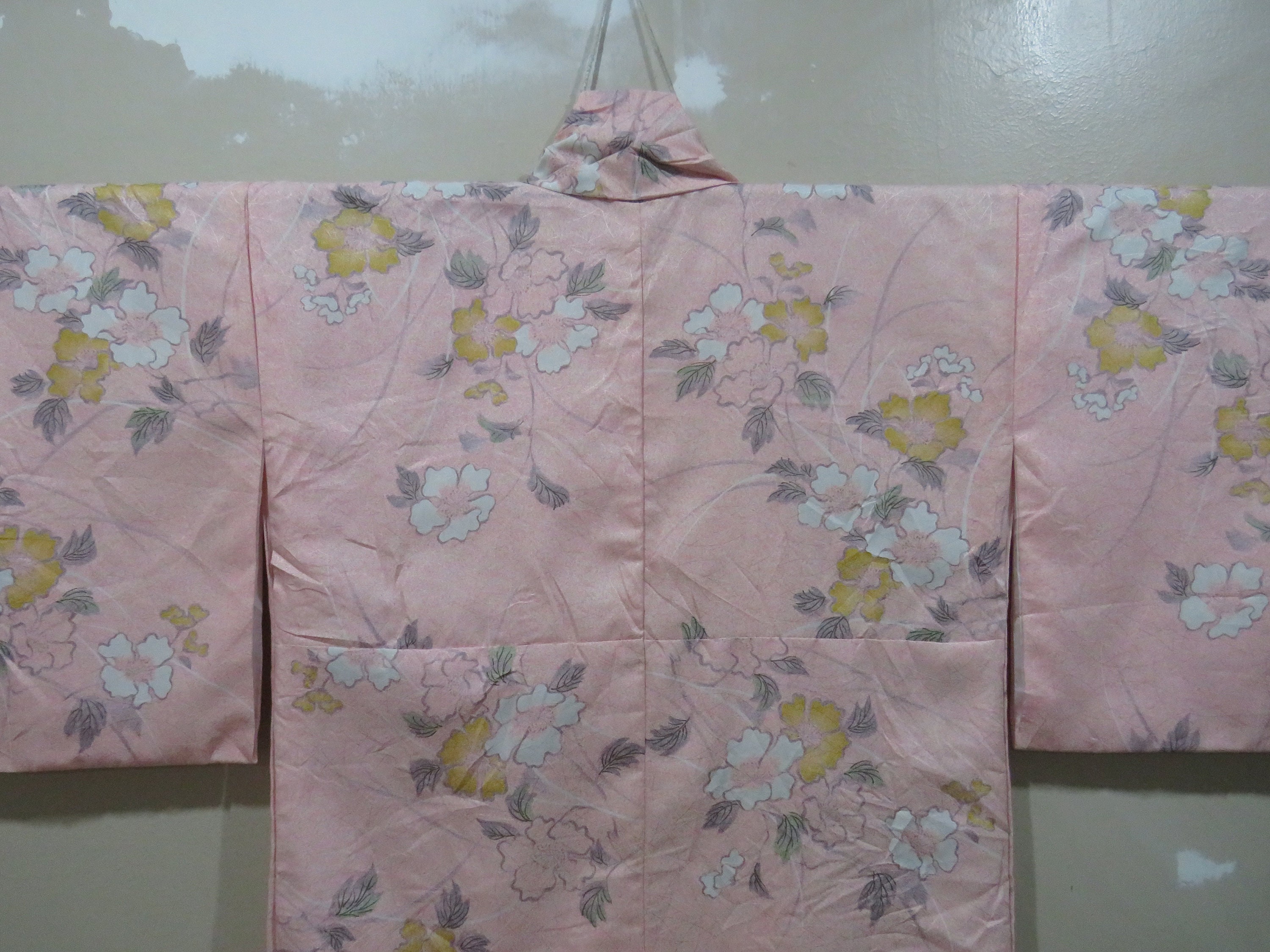 Vintage Japanese Kimono Soft Pink Color Flower Pattern Kimono - Etsy