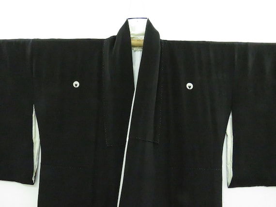 Vintage Japanese Kimono Black Color Abstract Pattern Kimono | Etsy