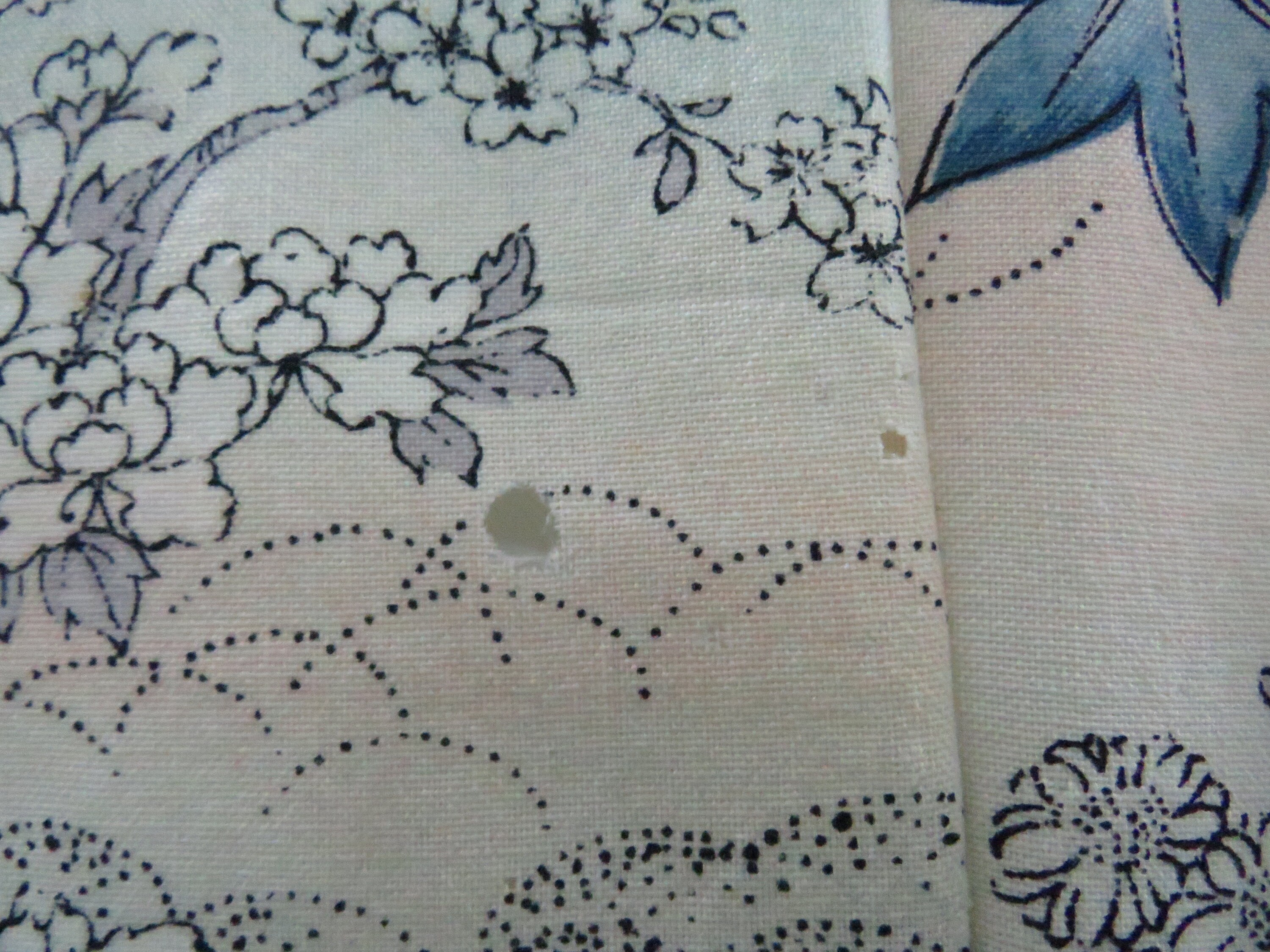 Vintage Japanese Cotton Haori White Color Flower Pattern | Etsy