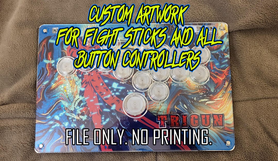 Custom Fight Stick Art (file Only Does Not Include Print) - Etsy