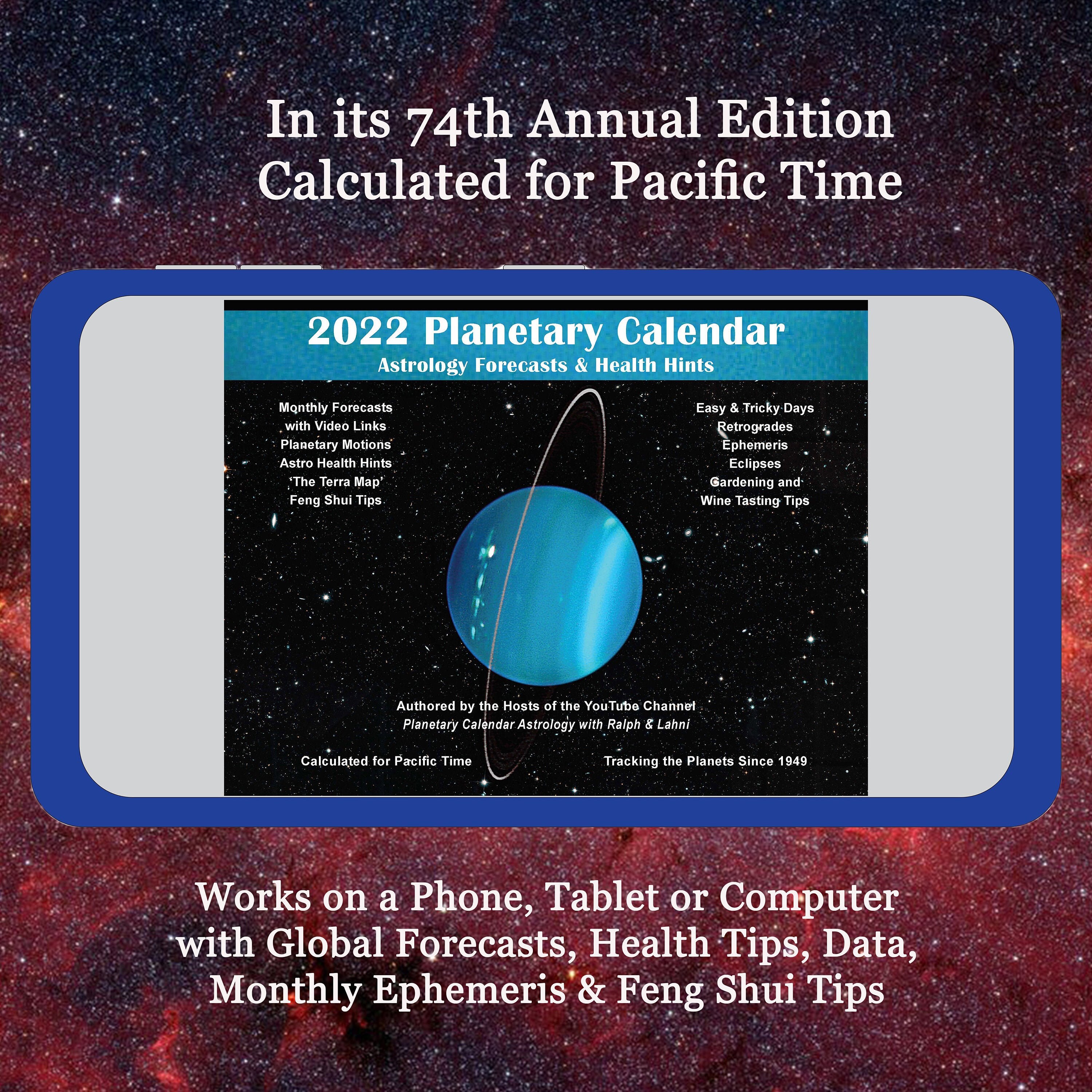 Paper The 2022 Planetary Calendar Mobile Version Calendars & Planners ...