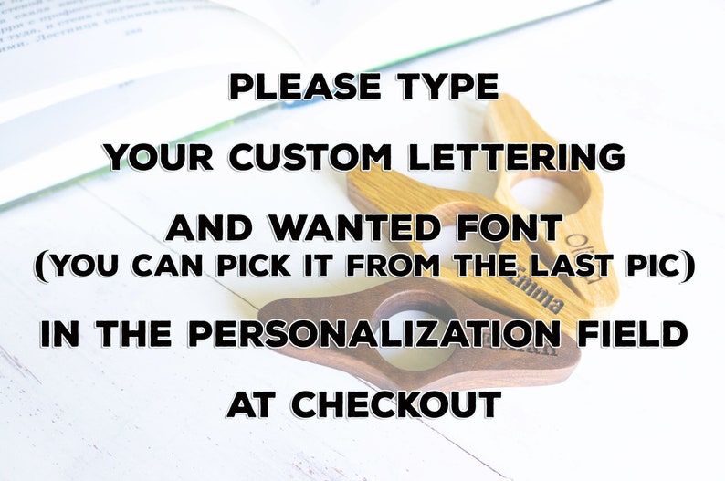 PERSONALIZED Thumb Page Holder Wood Page Holder Custom | Etsy