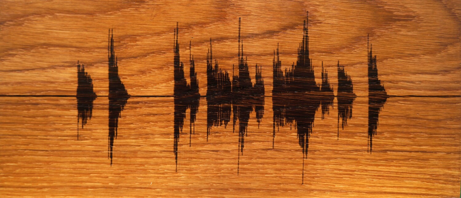 Custom Soundwave Wall Art Wood Burned Sound Wave Art | Etsy