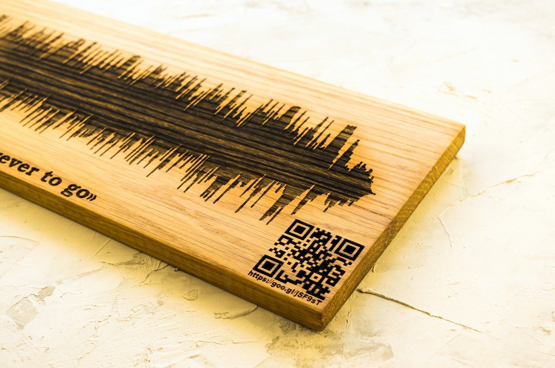 Soundwave Art With Qr-code, Voice Memorial With Qr-code Personalized ...