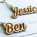 Personalized Wooden Name Keychain Custom Engraved Wood Keyring Custom ...