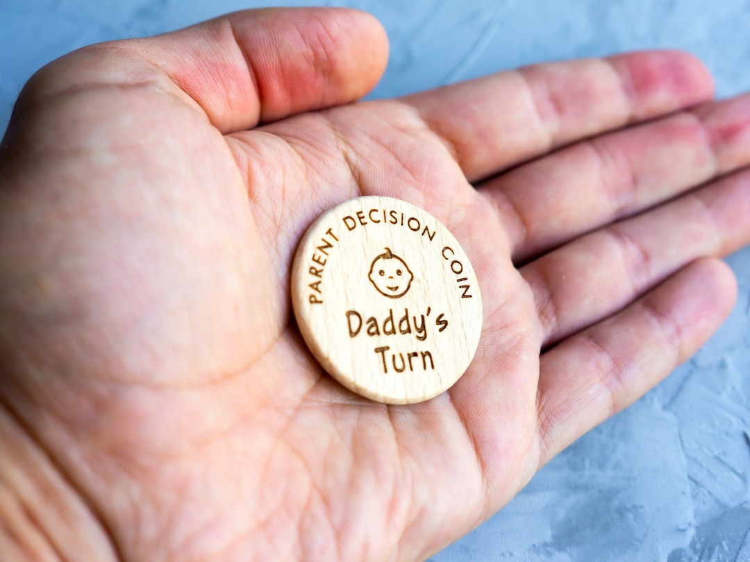 Parents Decision Flip Coin, New Parent Gift, Baby Shower Gift, New ...