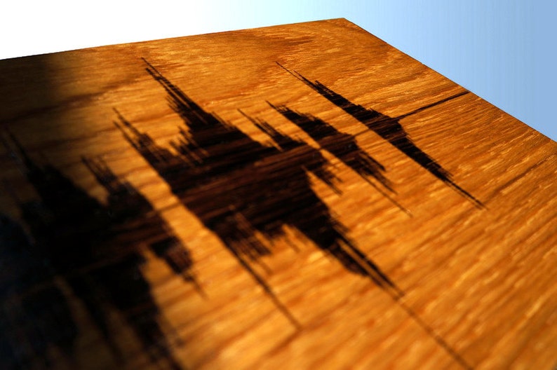 Custom Soundwave Wall Art Wood Burned Sound Wave Art | Etsy