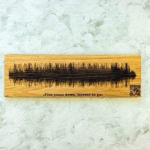 Soundwave Art With Qr-code, Voice Memorial With Qr-code Personalized ...