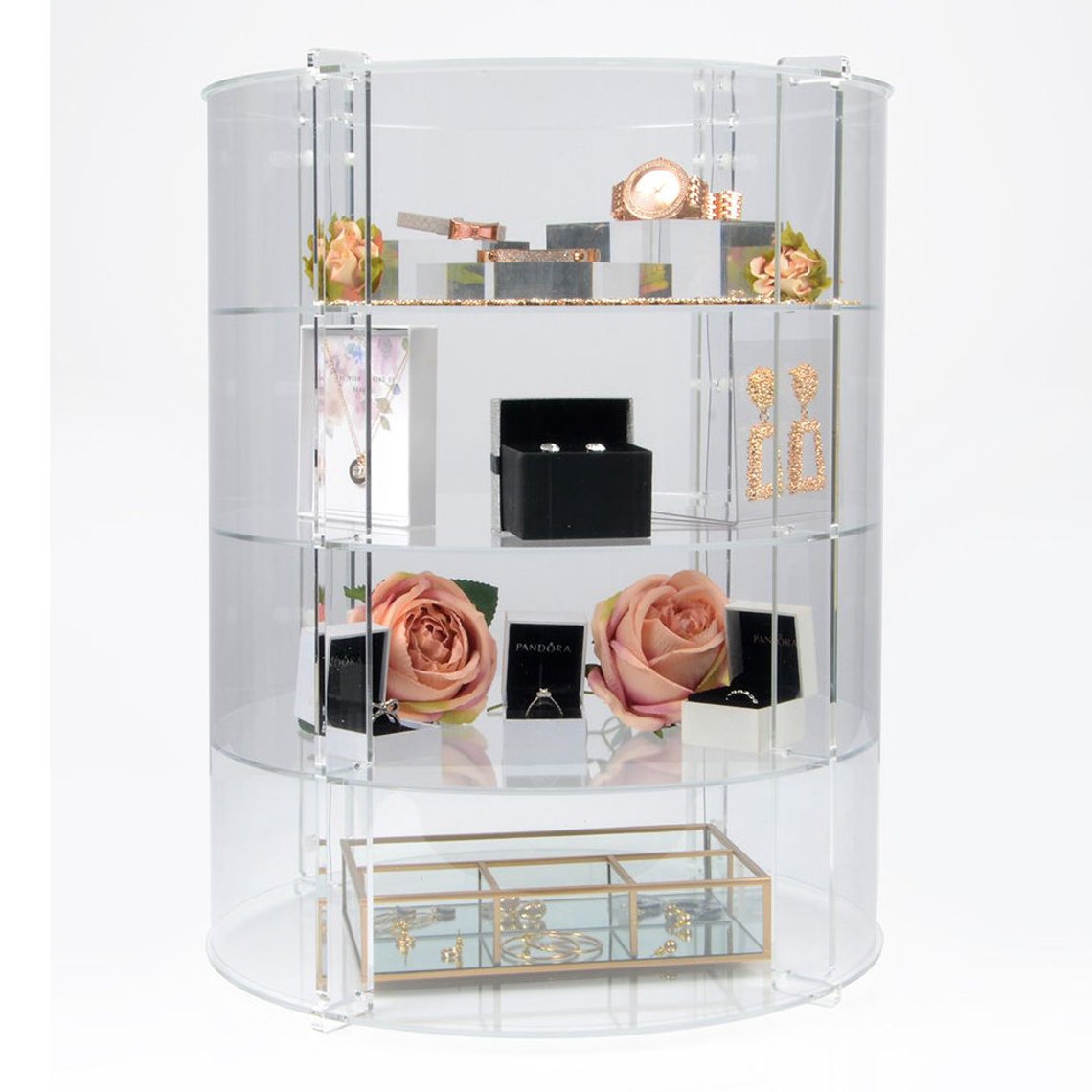Round Display Cabinet Acrylic Display Case Made in the UK - Etsy UK