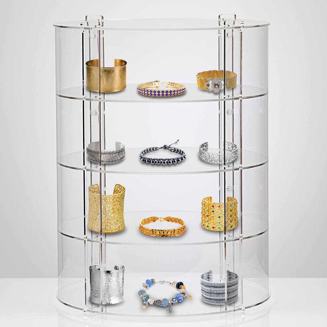 Round Display Cabinet Acrylic Display Case Made in the UK - Etsy UK