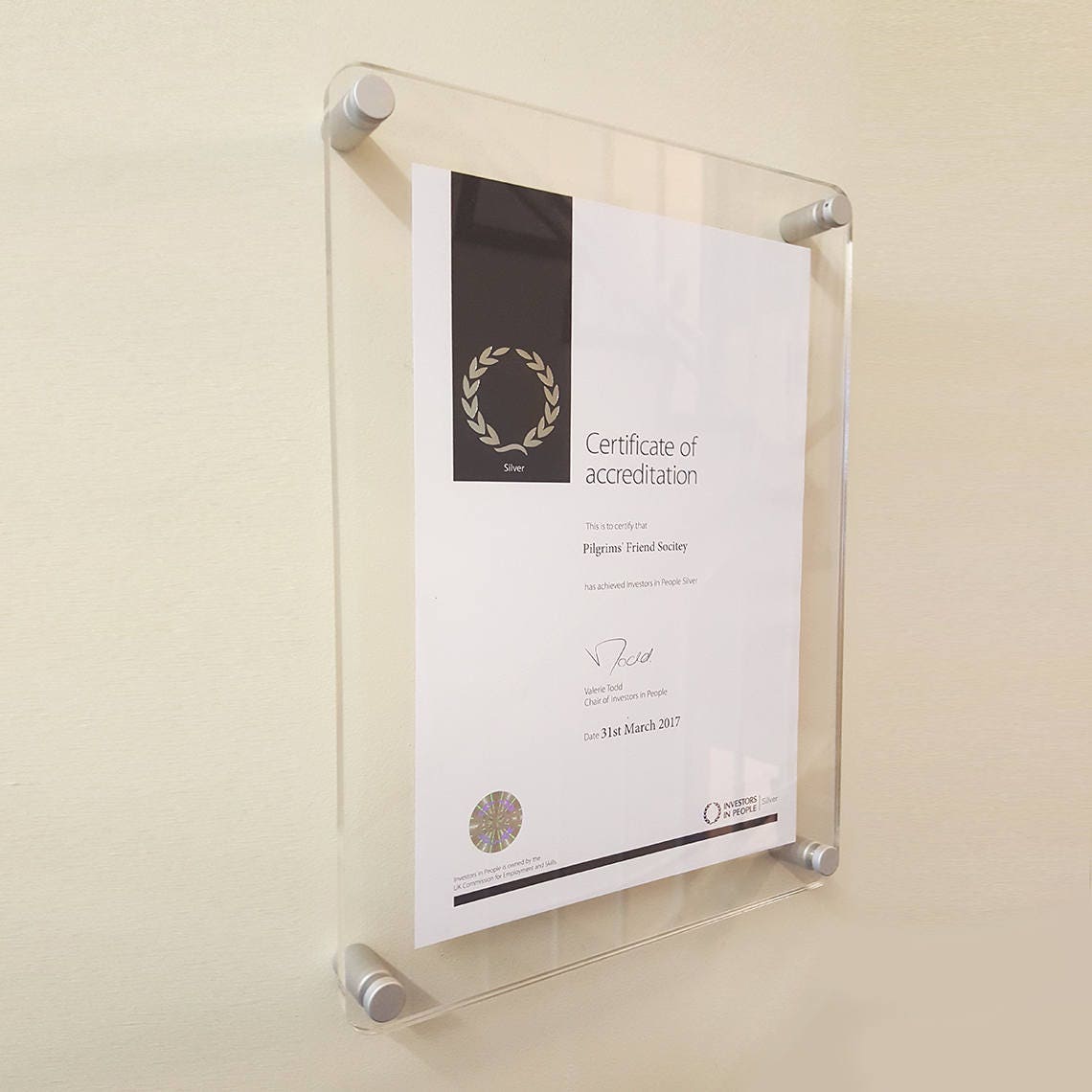 Acrylic Certificate Frame Wall Mounted Photo Frames Made - Etsy