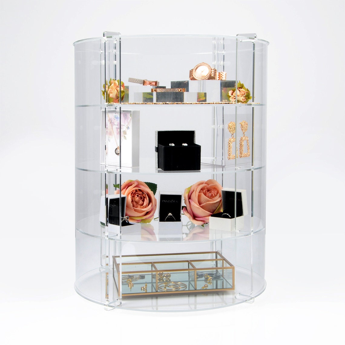 Round Display Cabinet Acrylic Display Case Made in the UK - Etsy UK