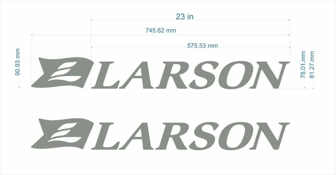 Larson Boat Emblems 23" Raised Chrome + FREE FAST Delivery DHL Express ...