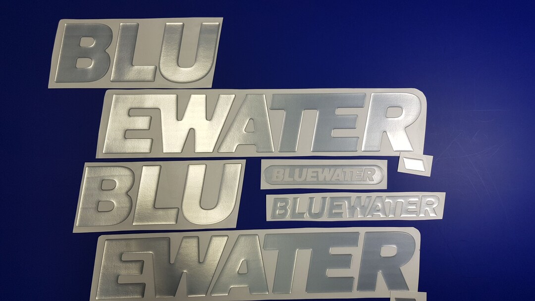 Bluewater Boats Emblem 33" Chrome + FREE FAST Delivery DHL Express ...