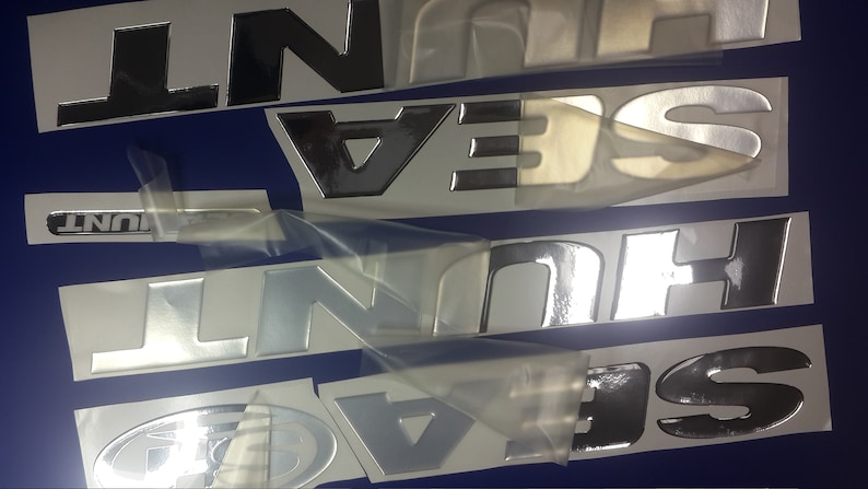 Sea Hunt Boat Emblems 38" Chrome + FREE FAST Delivery DHL Express ...