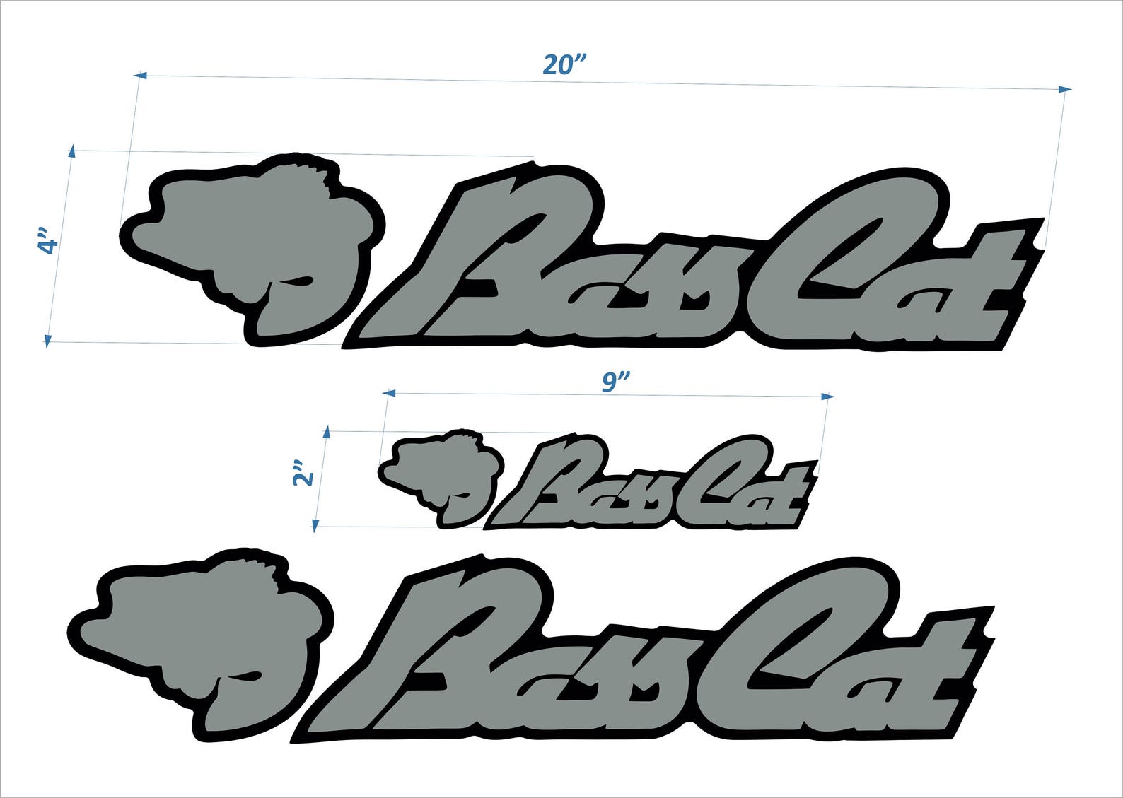 Bass Cat Boats Emblems 20 Blackchrom FREE FAST - Etsy