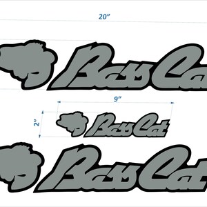 Bass Cat Boats Emblems 20" Blackchrom + FREE FAST Delivery DHL Express ...