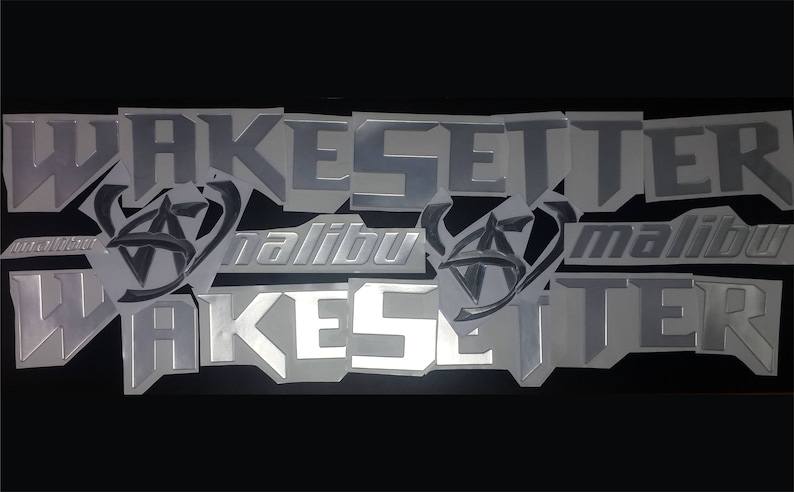 Malibu Wakesetter Boat Emblems 100 Chrome FREE FAST - Etsy