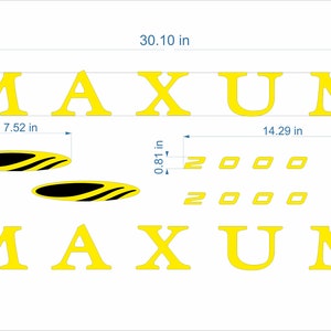 Maxum Boat Emblems 29" Chrome + FREE FAST Delivery DHL Express - Raised ...