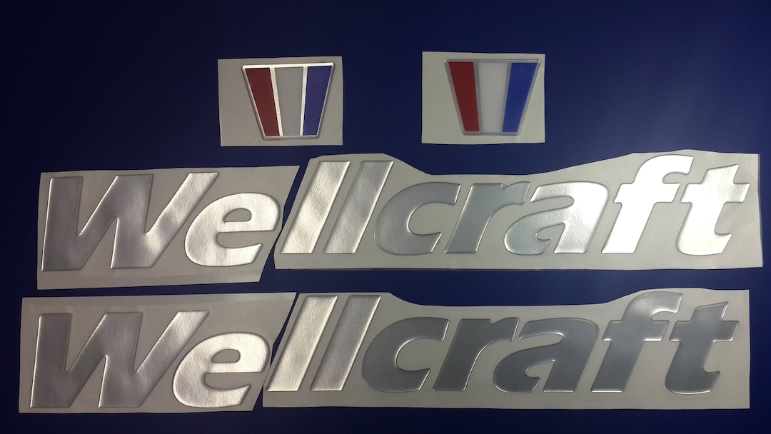 Wellcraft Boat Emblems 30" Chrome + FREE FAST Delivery DHL Express ...