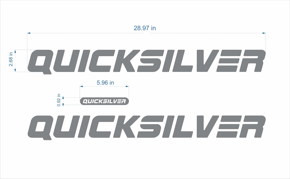 Quicksilver Boat Emblems 29" Gold + FREE FAST Delivery DHL Express ...