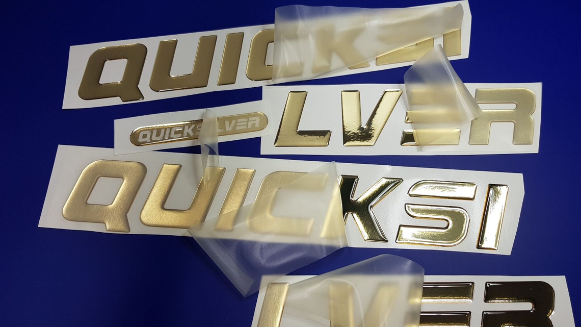 Quicksilver Boat Emblems 29" Gold + FREE FAST Delivery DHL Express ...