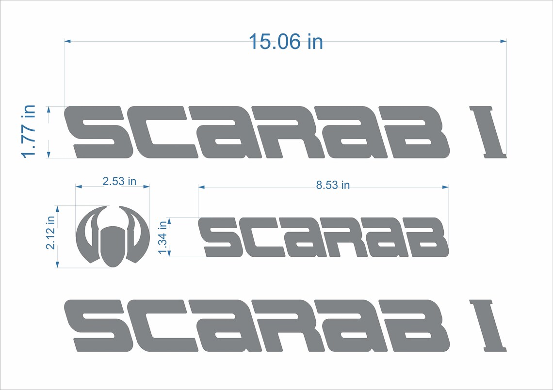 Scarab Boat Emblems 15 FREE FAST Delivery DHL Express - Etsy