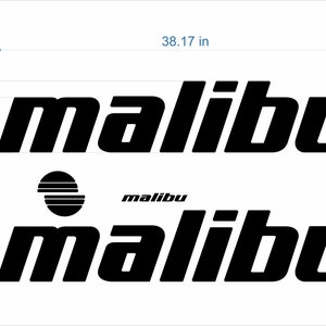 Malibu Boat Emblems 38"x7" Black + FREE FAST Delivery DHL Express ...