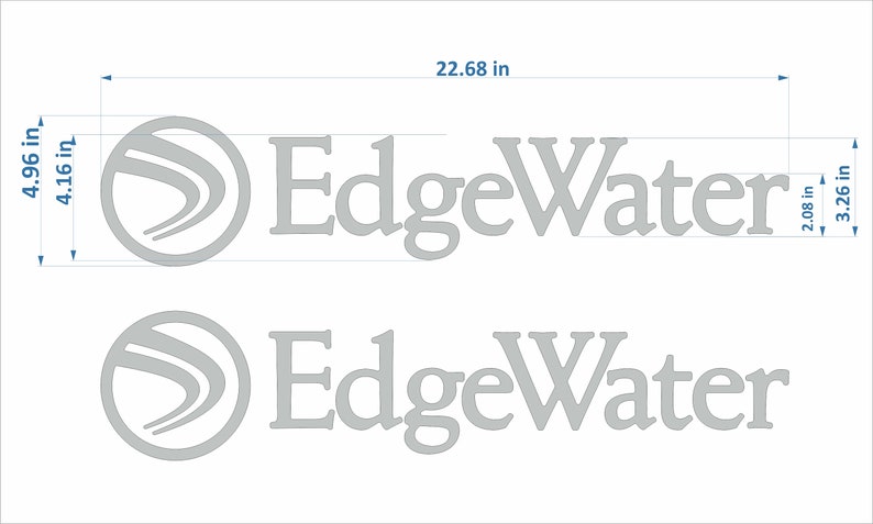 Edgewater Boat Emblems 22" Black + FREE FAST Delivery DHL Express ...