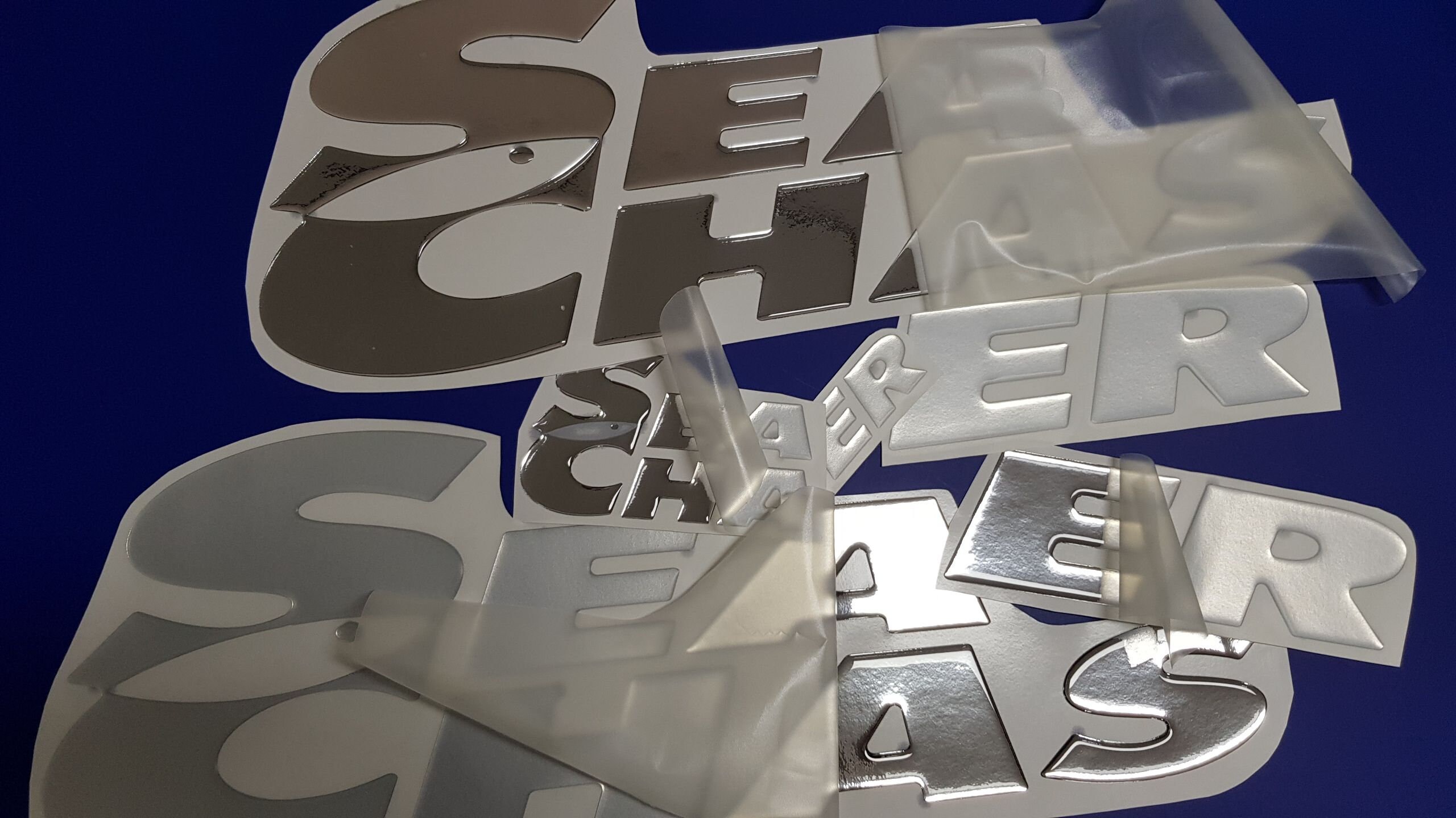 Sea Chaser Boat Emblems 32" Chrome + FREE FAST Delivery DHL Express ...