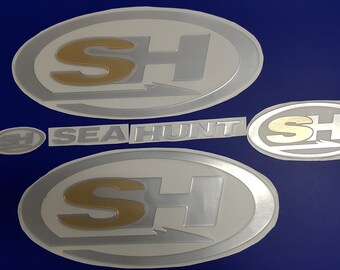Sea Hunt Boat Emblems 19 Chrome FREE FAST Delivery DHL | Etsy