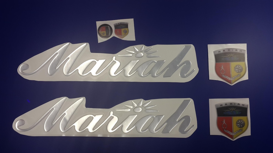 Mariah Boat Emblems 22.5" Chrome + FREE FAST Delivery DHL Express ...